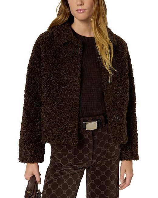 Gerard Darel Mavis Faux Fur Jacket in Black | Lyst UK