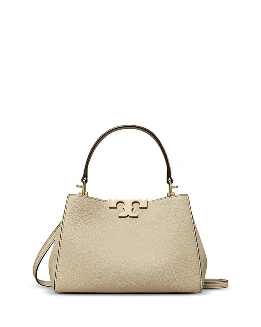 Tory Burch Eleanor Soft Leather Mini Satchel in Natural | Lyst