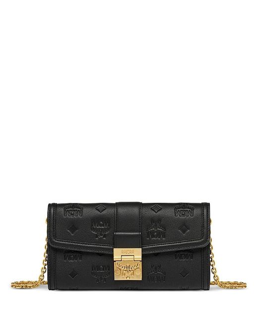 MCM Tracy Embossed Leather Woc Bag in Black | Lyst