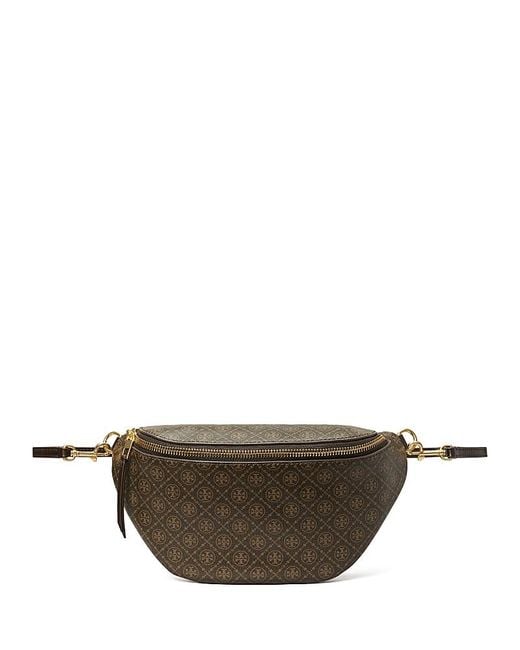 Tory Burch T Monogram Coated Canvas Belt Bag in Gray | Lyst