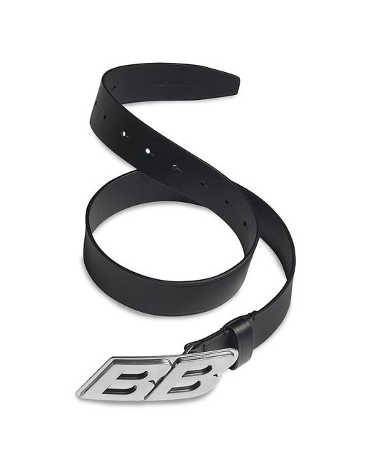 Balenciaga Moto Logo Belt in White for Men | Lyst