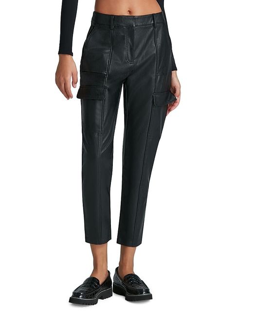 Commando Faux Leather Cargo Pants in Black | Lyst