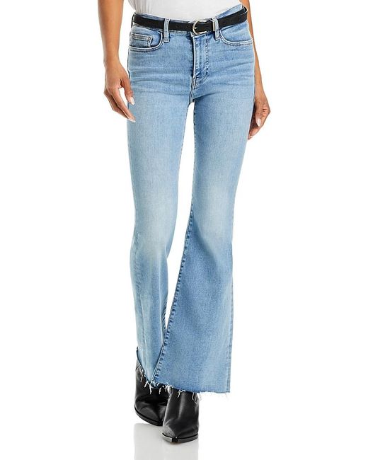 FRAME Le Easy High Rise Flare Leg Jeans in Blue | Lyst