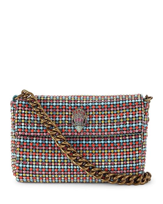 Kurt Geiger Small Party Crystal Mesh Shoulder Bag in Gray | Lyst