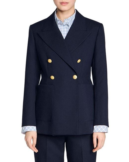 Sandro Slim Fit Suit Jacket in Blue | Lyst