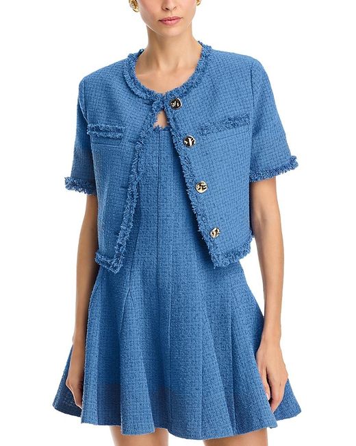 MILLY Jeanne Boucle Top in Blue | Lyst