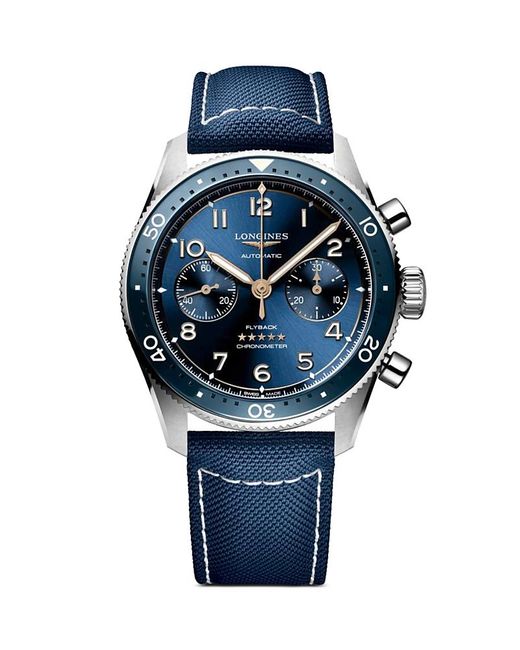 Longines Spirit Flyback Chronograph, 42Mm in Blue for Men | Lyst