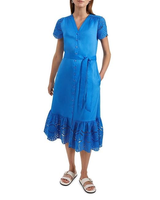 Hobbs Yasmine Dress in Blue | Lyst