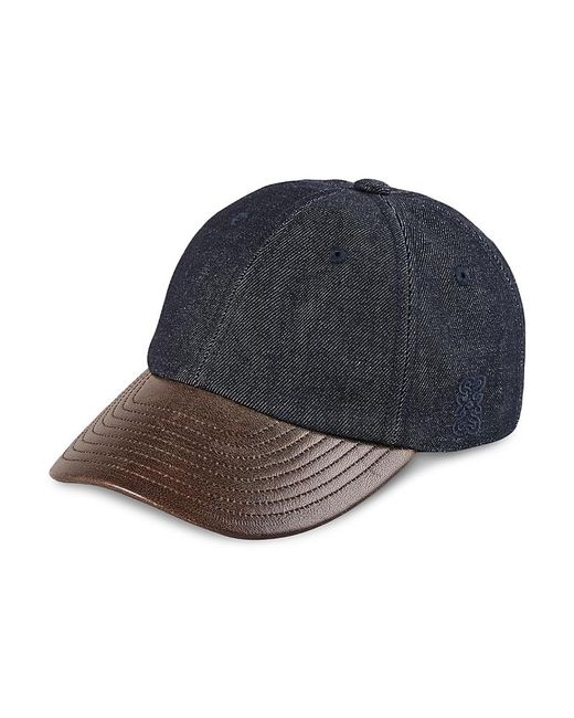 Sandro Amiral Raw Denim Baseball Cap in Blue | Lyst