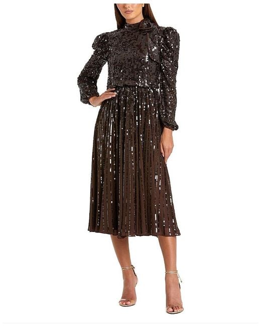 Mac Duggal Sequined Midi Dress
