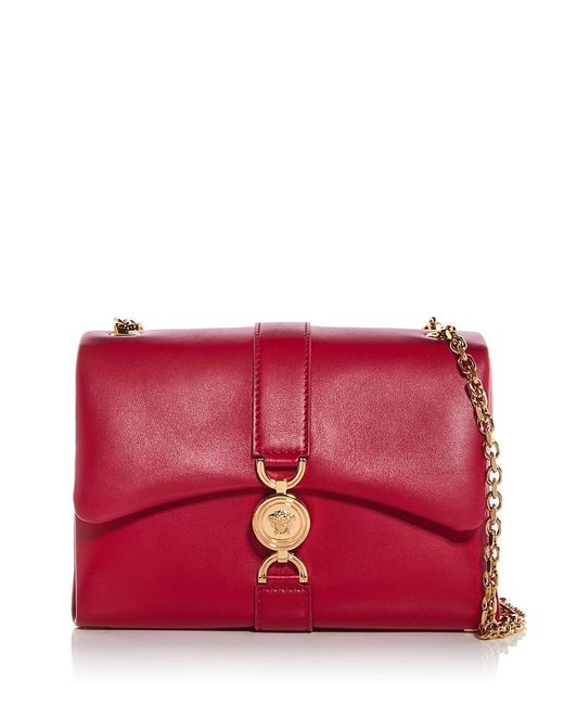 Versace Medusa 95 Kleio Leather Shoulder Bag in Red | Lyst