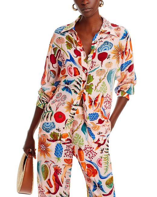 FARM Rio Bright Farm Pajama Top in Red | Lyst