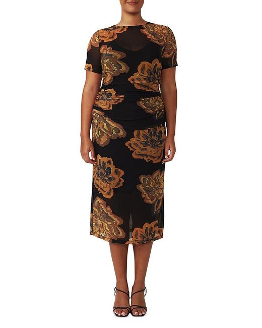 Estelle Glow Horizon Mesh Midi Dress | Lyst