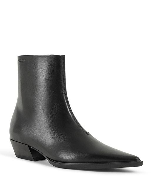 Vagabond Shoemakers Cassie Pointed Toe Block Heel Ankle Boots in Black ...