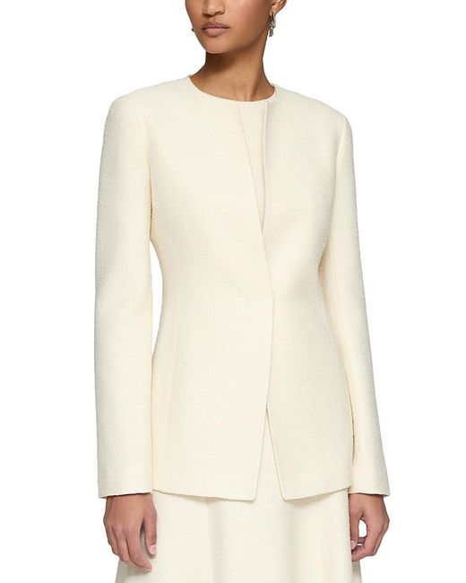 Lafayette 148 New York Cutaway Tailored Jacket in White | Lyst
