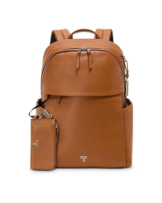 Tumi Voyageur Raina Leather Backpack in Brown | Lyst