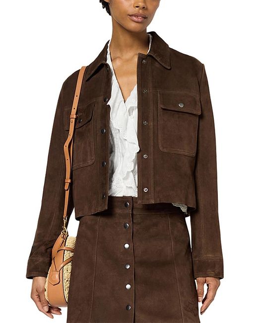 Gerard Darel Rosalia Suede Jacket in Brown | Lyst