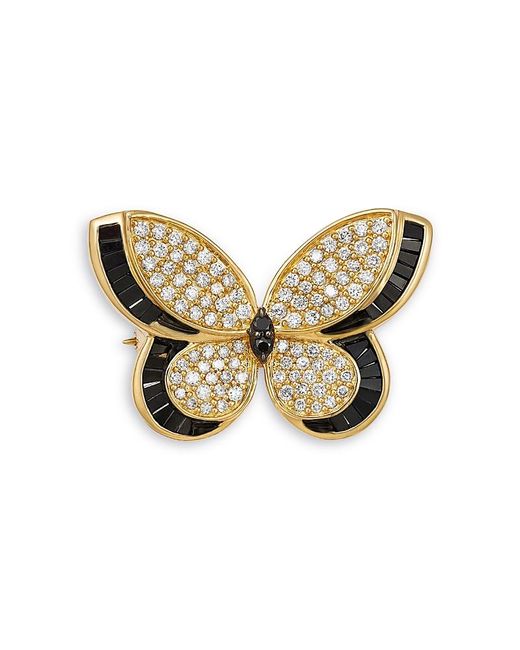 Bloomingdale's Fine Collection Diamond Pave Butterfly Brooch in Natural ...