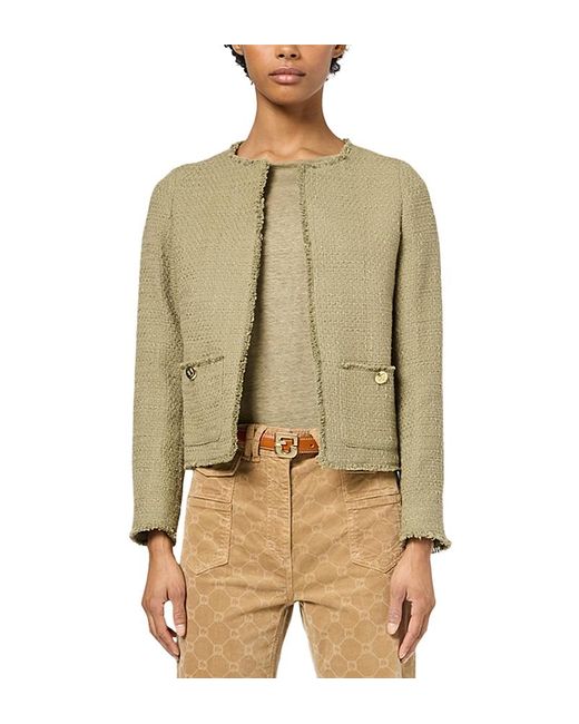 Gerard Darel Rodina Frayed Edge Jacket in Natural | Lyst