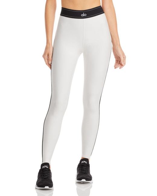 Alo Yoga Airlift High Waist Suit Up Leggings In White Lyst