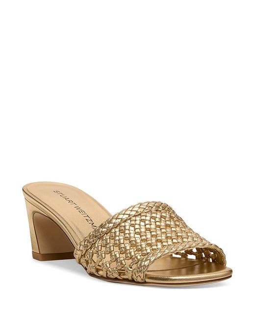 Stuart Weitzman Marina 50 Sandals in Natural | Lyst