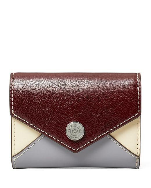 Tory Burch Leather Small Envelope Wallet in Purple | Lyst UK