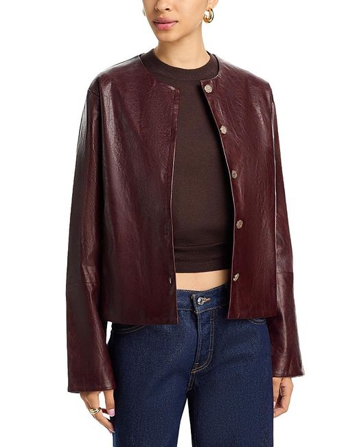 Lost + Wander Valor Of Venus Faux Leather Jacket in Red | Lyst