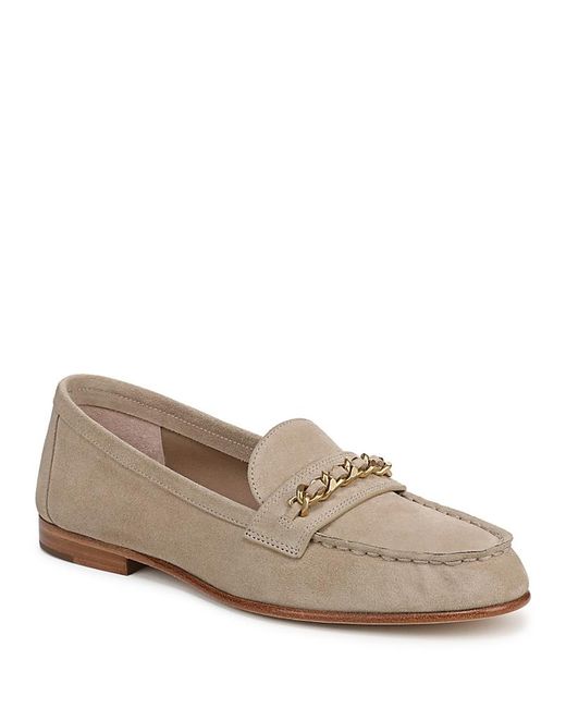 Veronica Beard Penny Chain Loafer Flats in Gray | Lyst