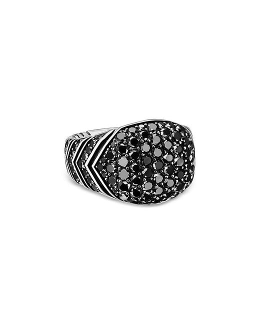 David Yurman Chevron Signet Ring in Black for Men | Lyst