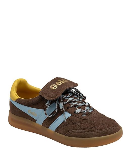 Gola Stadia 86 Leather Sneakers in Brown | Lyst