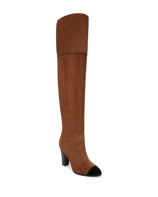 Veronica Beard Conrad Cap Toe Over The Knee Boots in Brown | Lyst
