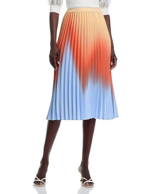 Misook Pleated Skirt in Blue | Lyst