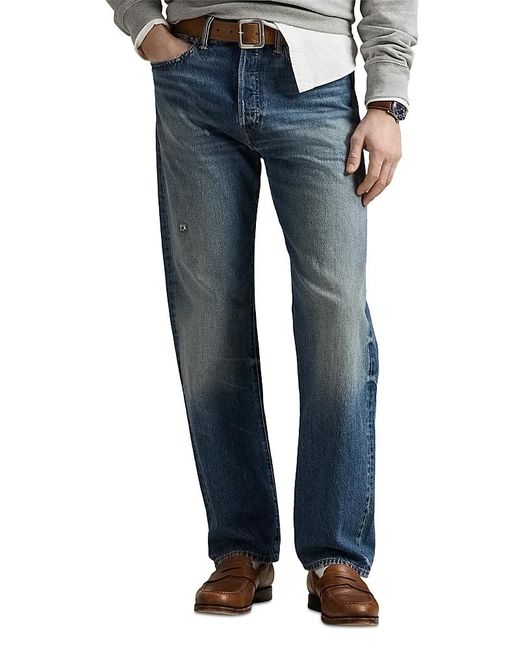 Polo Ralph Lauren Heritage Straight Distressed Jean in Blue for Men | Lyst