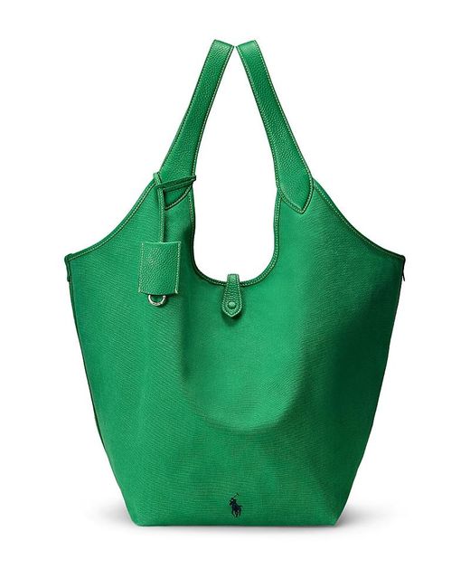 Polo Ralph Lauren Polo Play Canvas Large Tote in Green | Lyst