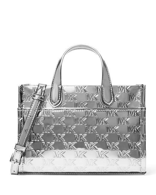 Michael Kors Gigi Small East West Messenger Tote in Gray | Lyst