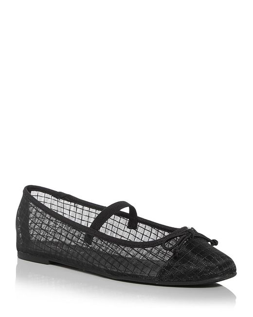 Kenneth Cole Myra Mesh Mary Jane Flats in Black | Lyst