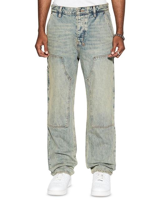 Ksubi Operator Stagelight Straight Fit Carpenter Jeans in Grey for Men ...