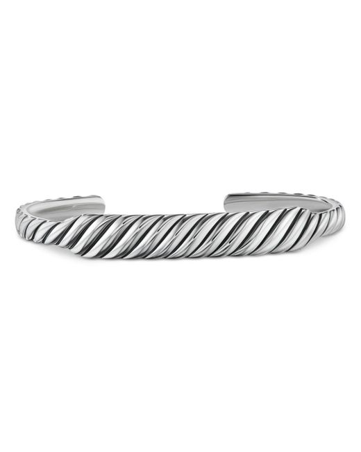 David Yurman Sculpted Cable Contour Cuff Bracelet in White | Lyst David Yurman Sculpted Cable Contour Cuff Bracelet in White | Lyst
