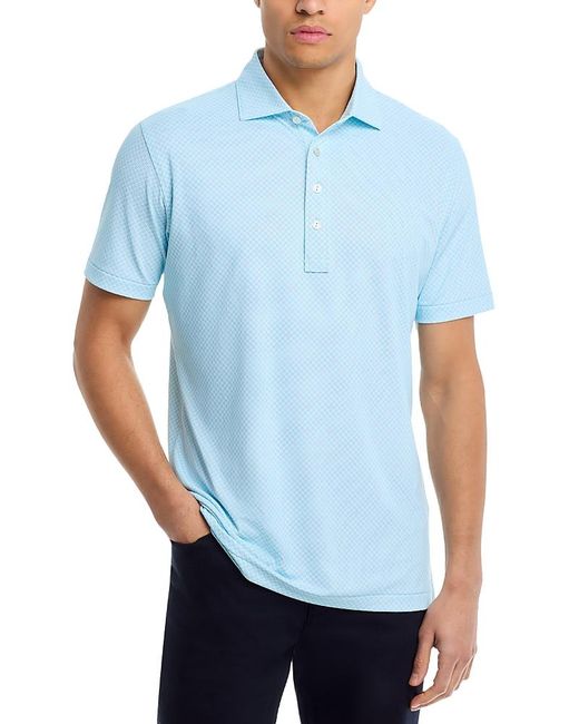 Peter Millar Bickett Textured Performance Polo Shirt in Blue for Men | Lyst
