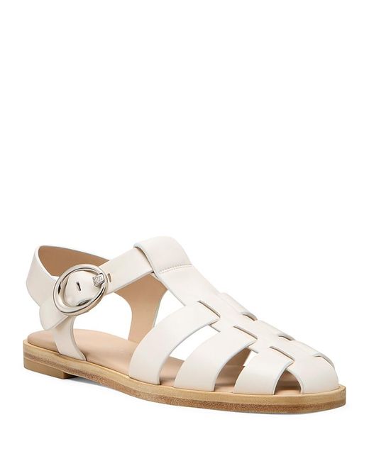 Stuart Weitzman Villa Fisherman Sandals in Natural | Lyst UK