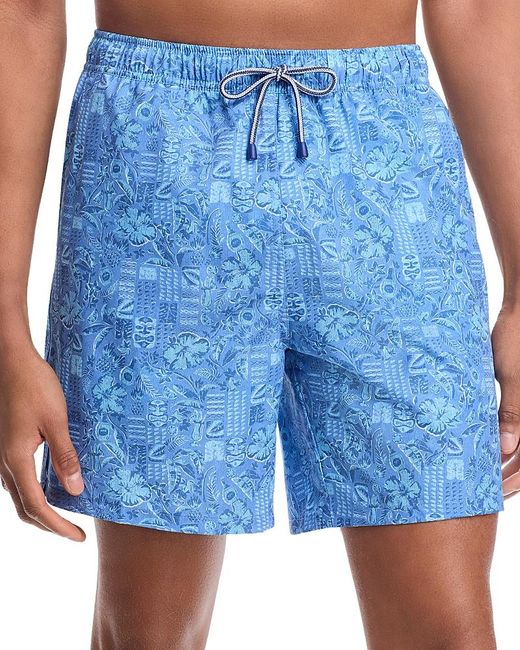 Peter Millar Mai Tai 7' Swim Trunks in Blue for Men | Lyst