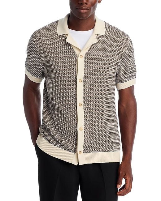 BOSS Iconico Textured Short Sleeve Cardigan for Men | Lyst