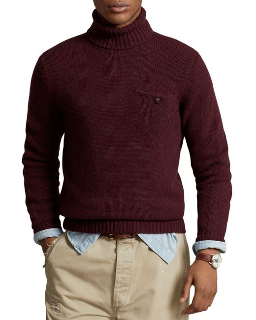 Polo Ralph Lauren Wool & Cashmere Regular Fit Turtleneck Sweater in Red ... Polo Ralph Lauren Wool & Cashmere Regular Fit Turtleneck Sweater in Red ...