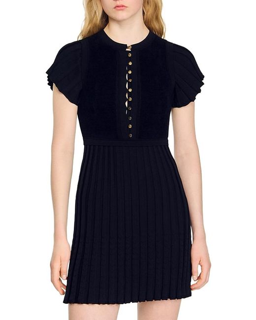Sandro Claudine Dress in Blue | Lyst