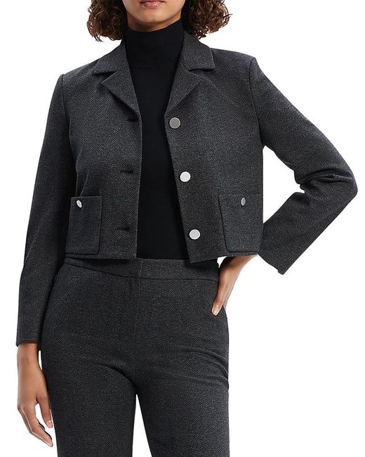 Theory Boxy Cropped Jacket in Black | Lyst UK