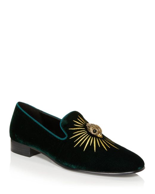 Kurt Geiger Ace Eagle Velvet Slip On Loafers in Black for Men | Lyst Kurt Geiger Ace Eagle Velvet Slip On Loafers in Black for Men | Lyst
