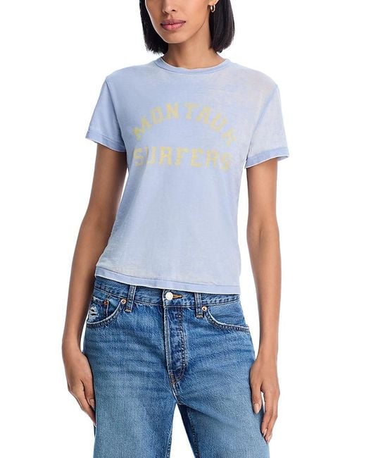 RE/DONE Classic "Montauk" Tee in Blue | Lyst UK