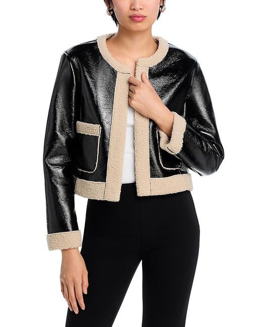 Steve Madden Fienne Faux Leather Jacket in Black | Lyst