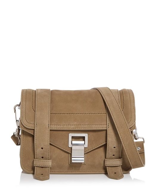 Proenza Schouler Ps1 Mini Suede Crossbody Bag in Brown | Lyst