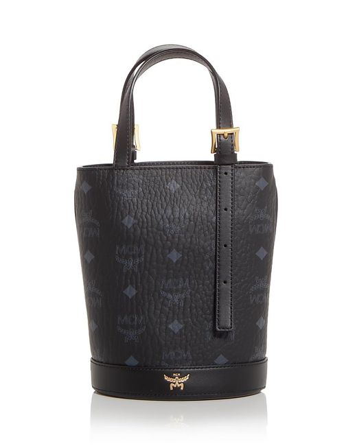 MCM Aren Visetos Crossbody Tote in Black | Lyst